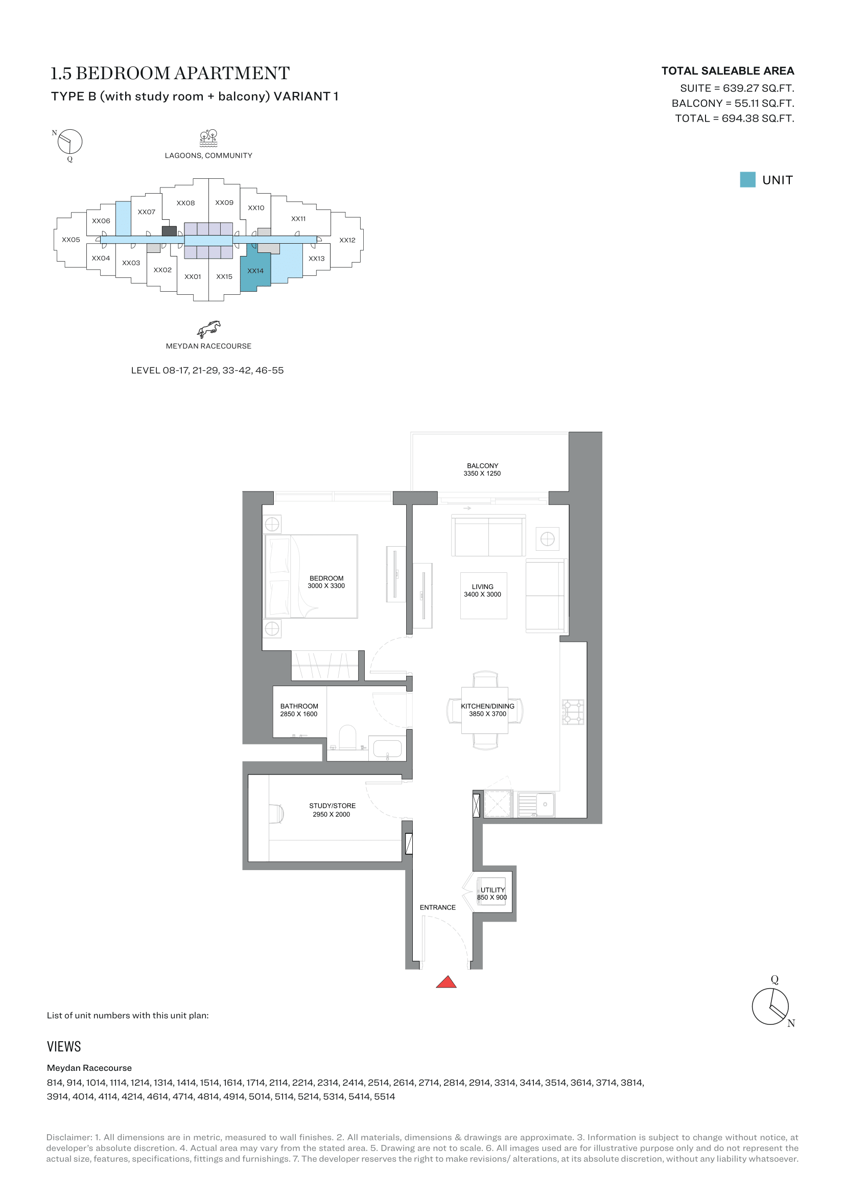 Floor Plans - 340 Riverside Crescent Nad Al Sheba by Sobha Group