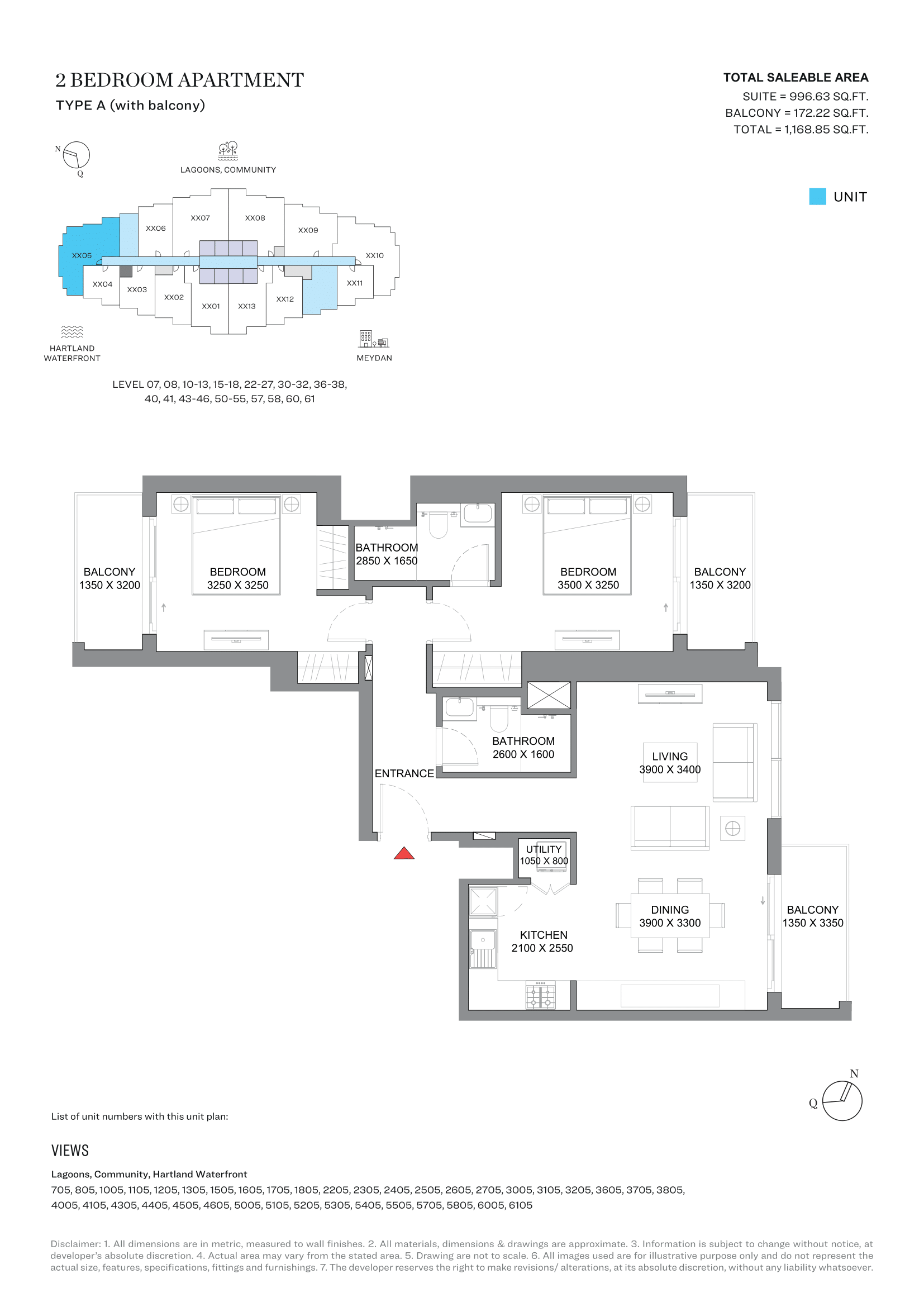 Floor Plans - Sobha Hartland 2 Mohammad Bin Rashid Al Maktoum City (MBR ...
