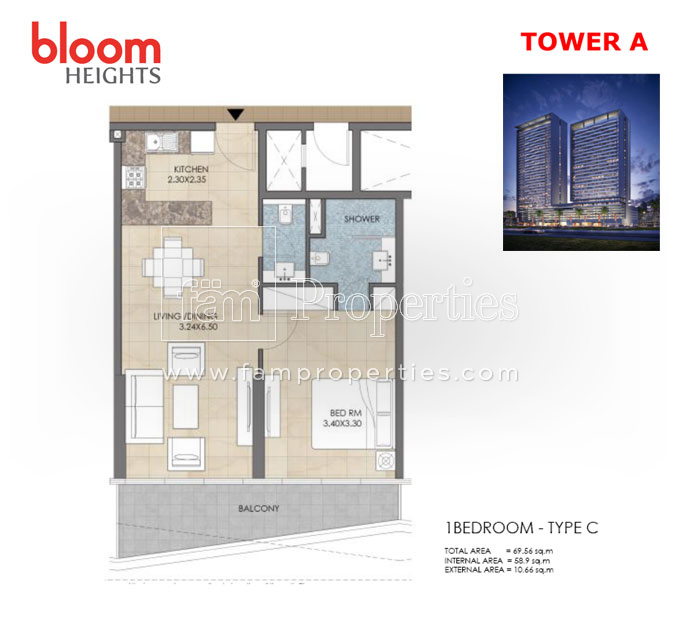 Floor Plans - Bloom Heights Jumeirah Village Circle (JVC) by Bloom Property