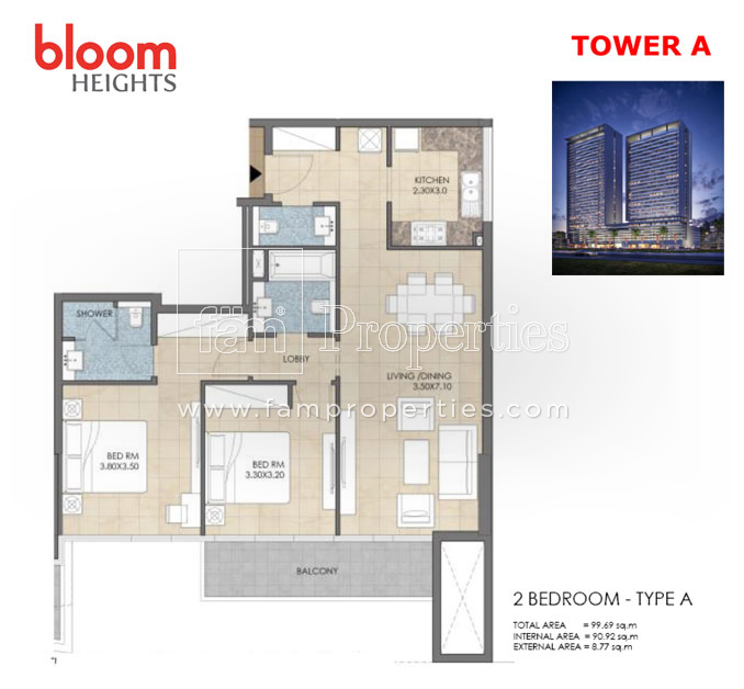 Floor Plans - Bloom Heights Jumeirah Village Circle (JVC) by Bloom Property