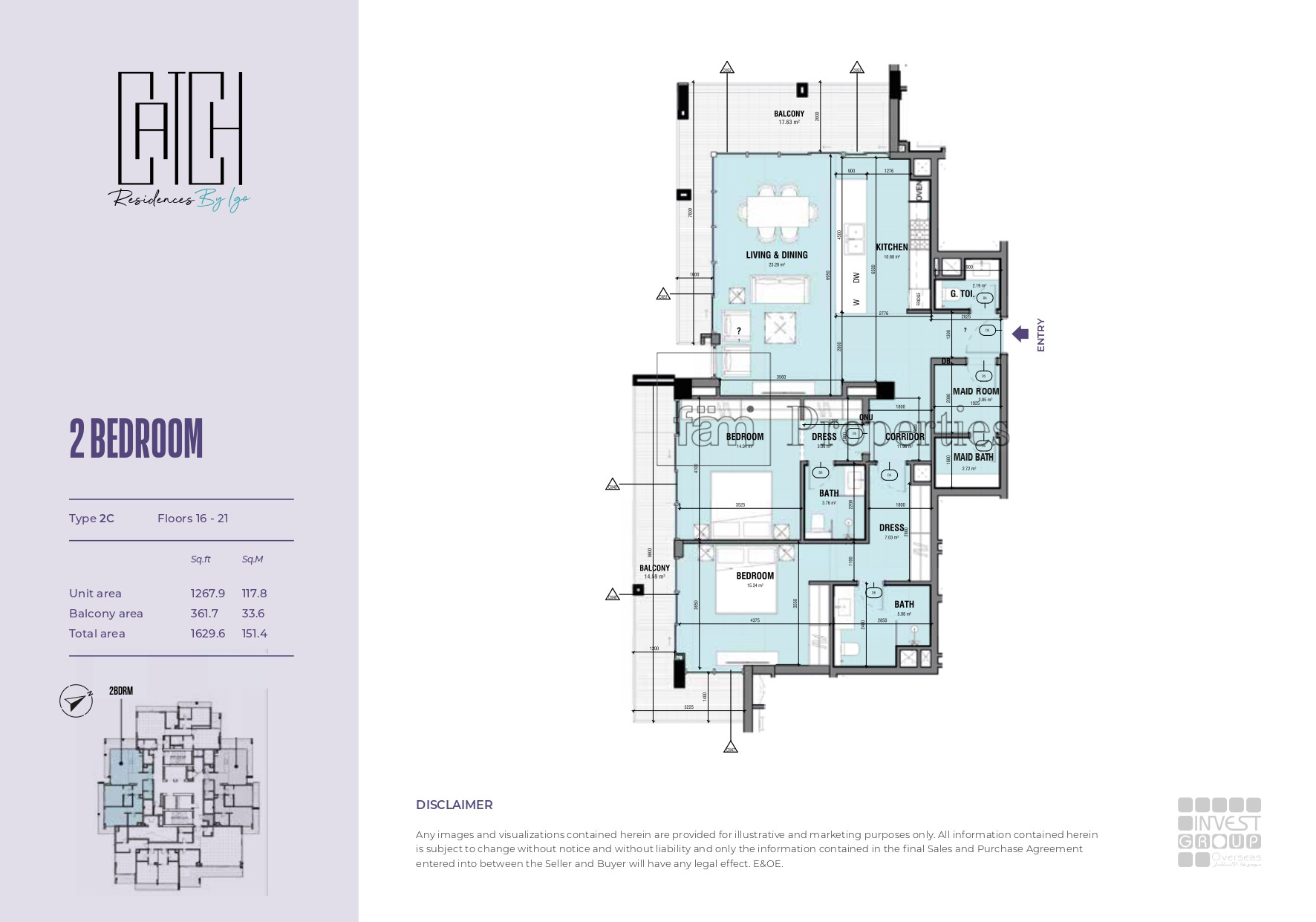 Floor Plans - Catch Residences Jumeirah Village Circle (JVC) by Invest Group Overseas