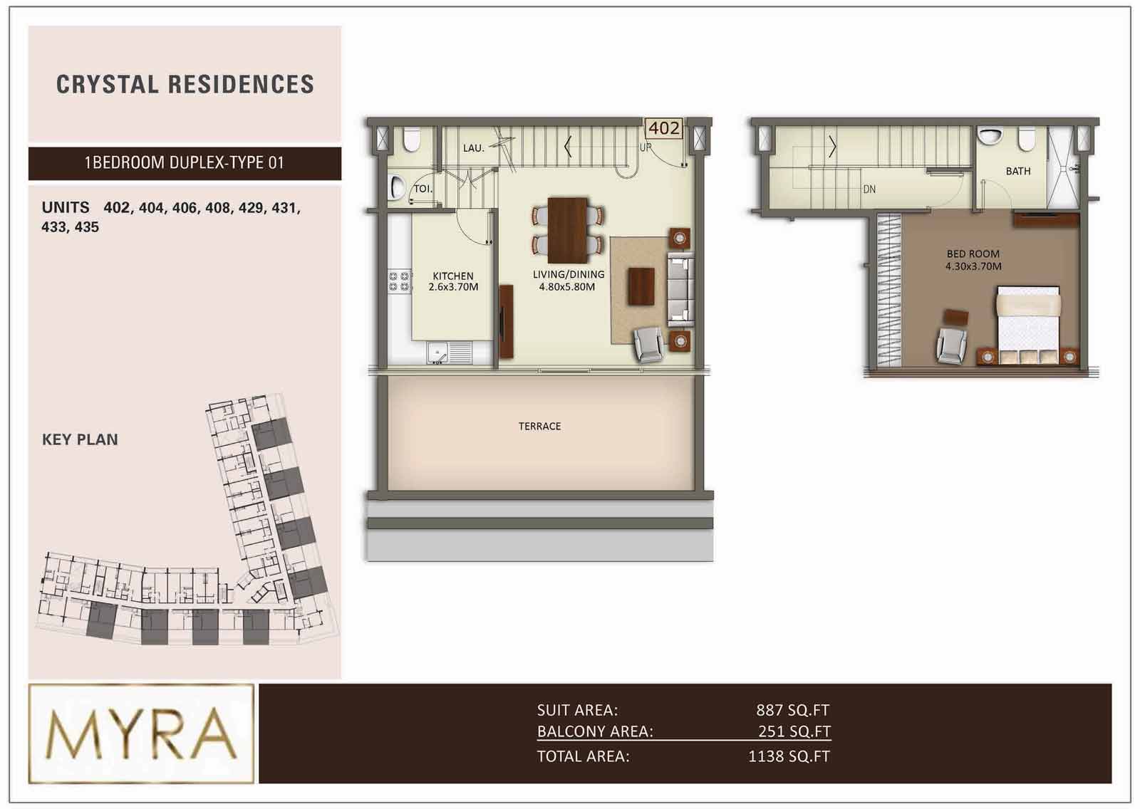 Floor Plans - Crystal Residences Jumeirah Village Circle (JVC) by Myra ...