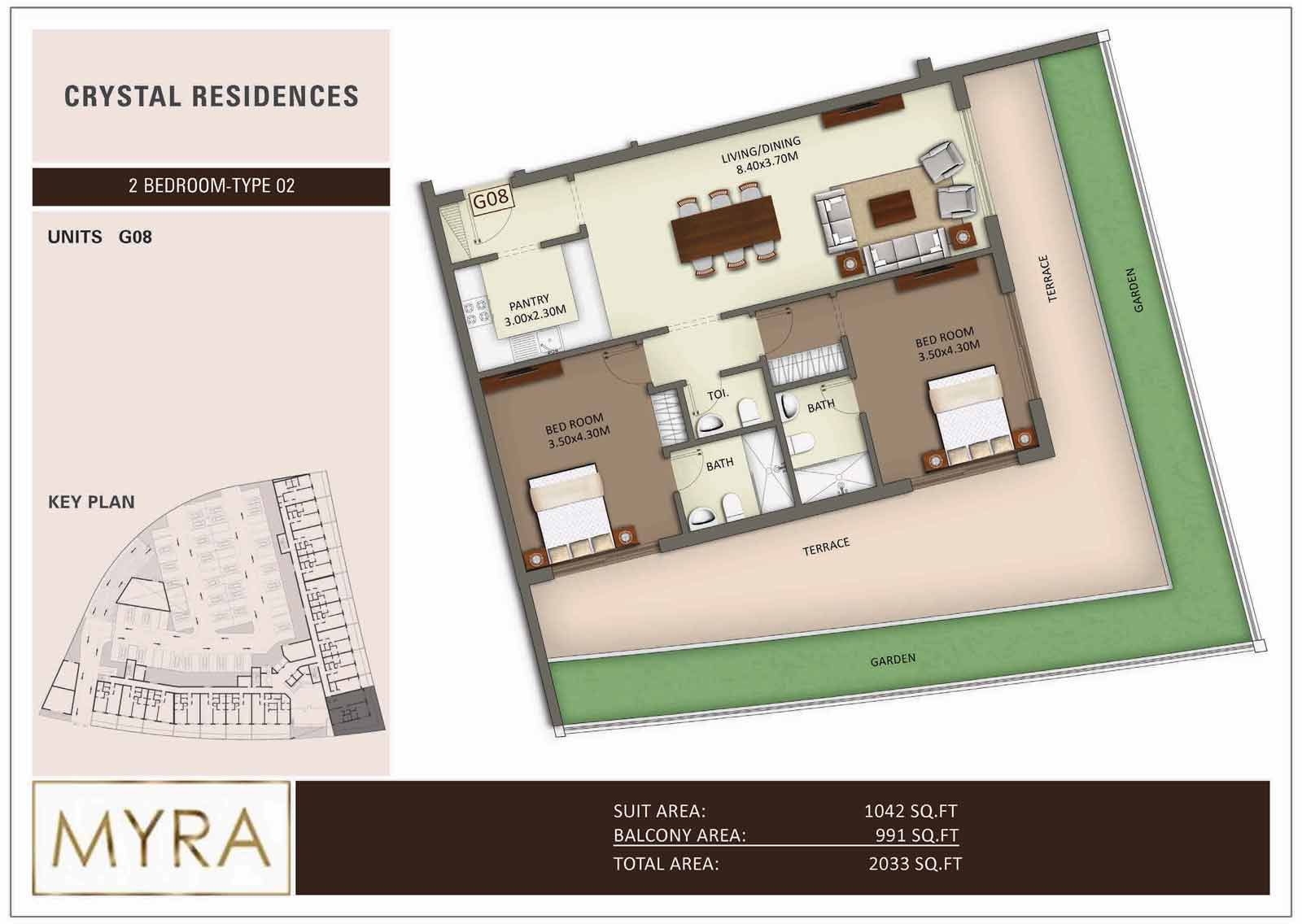 Floor Plans - Crystal Residences Jumeirah Village Circle (JVC) by Myra ...