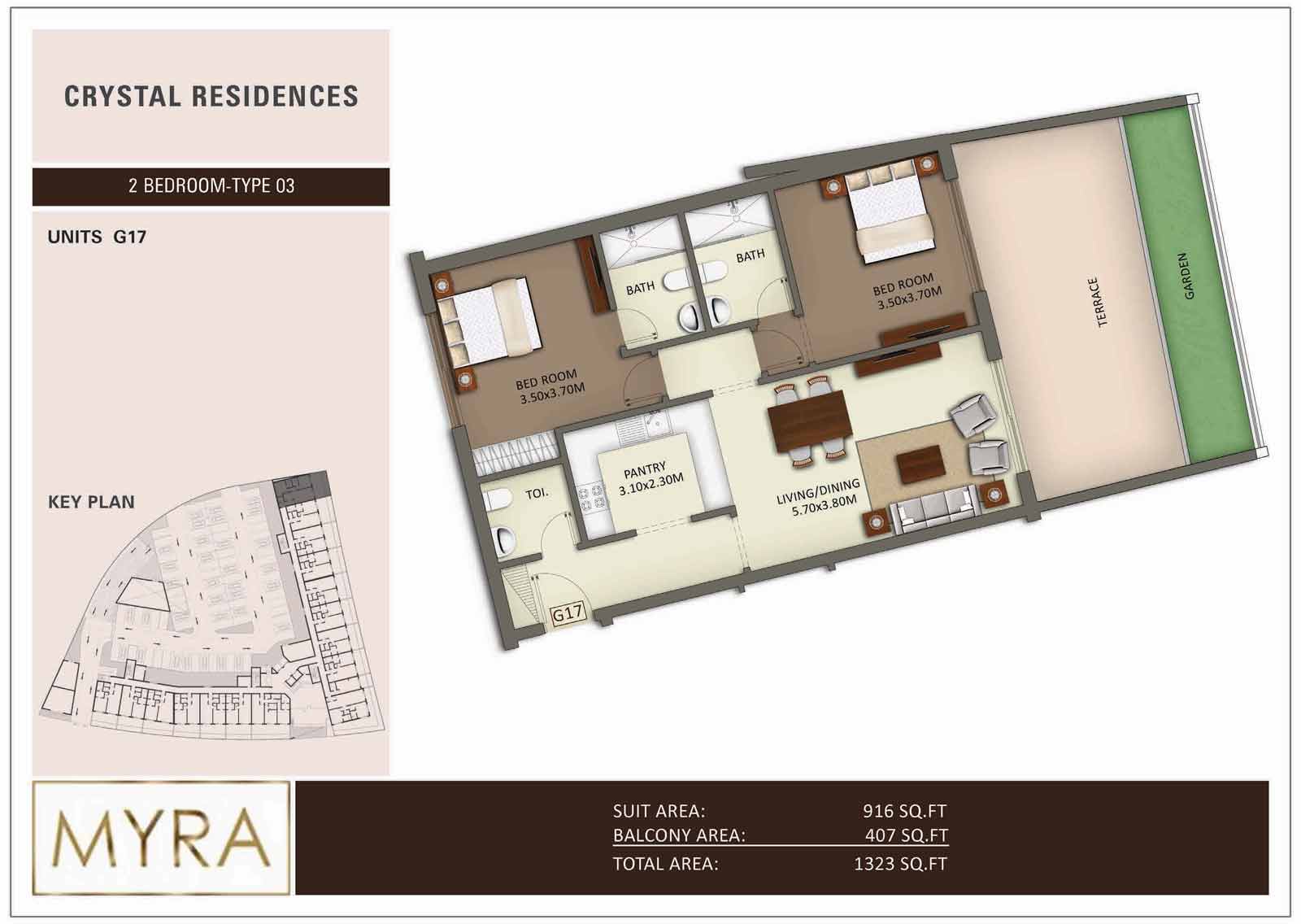 Floor Plans - Crystal Residences Jumeirah Village Circle (JVC) by Myra ...