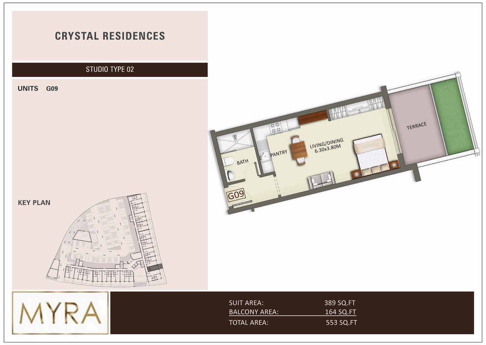 Floor Plans - Crystal Residences Jumeirah Village Circle (JVC) by Myra ...
