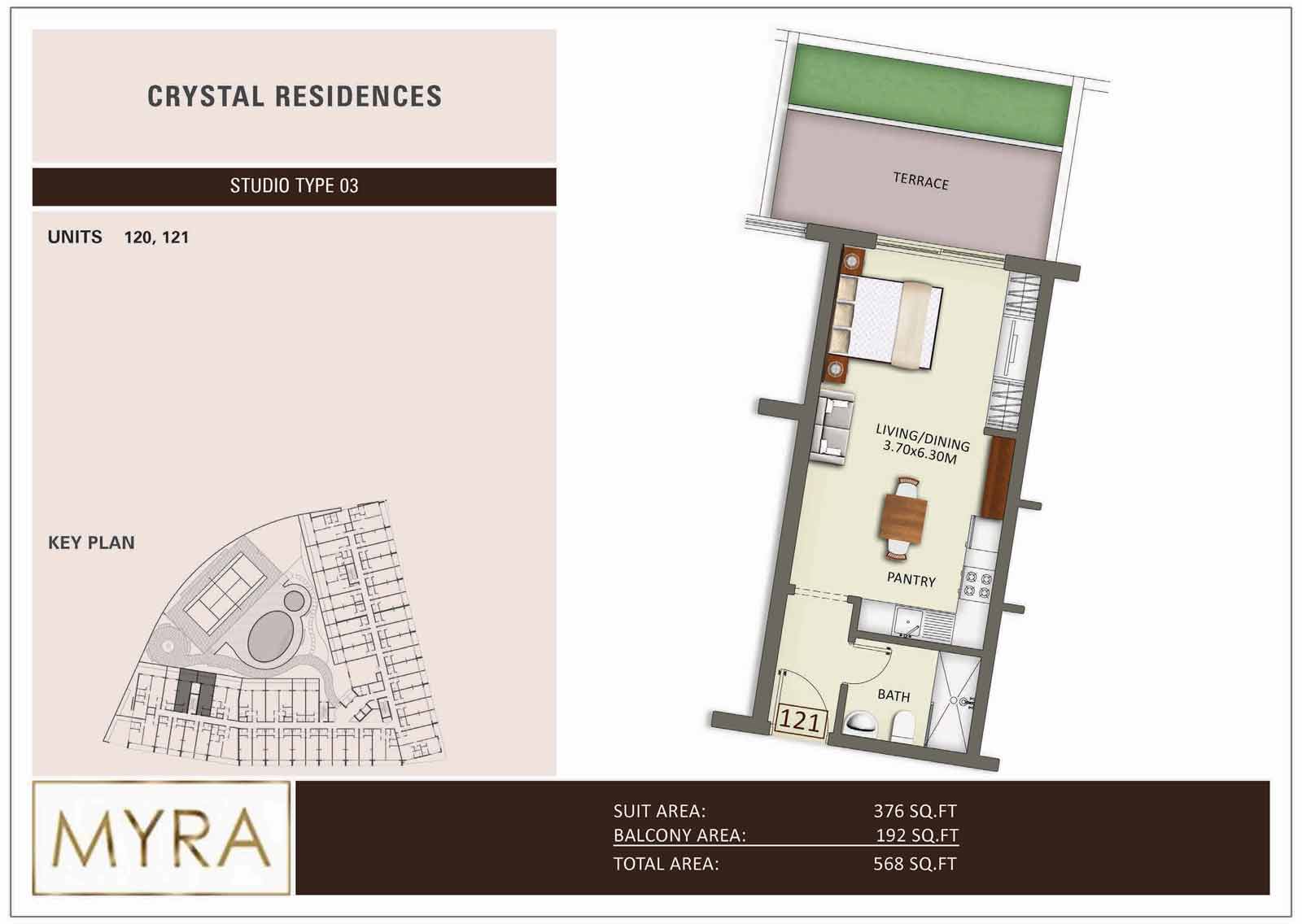 Floor Plans - Crystal Residences Jumeirah Village Circle (JVC) by Myra ...