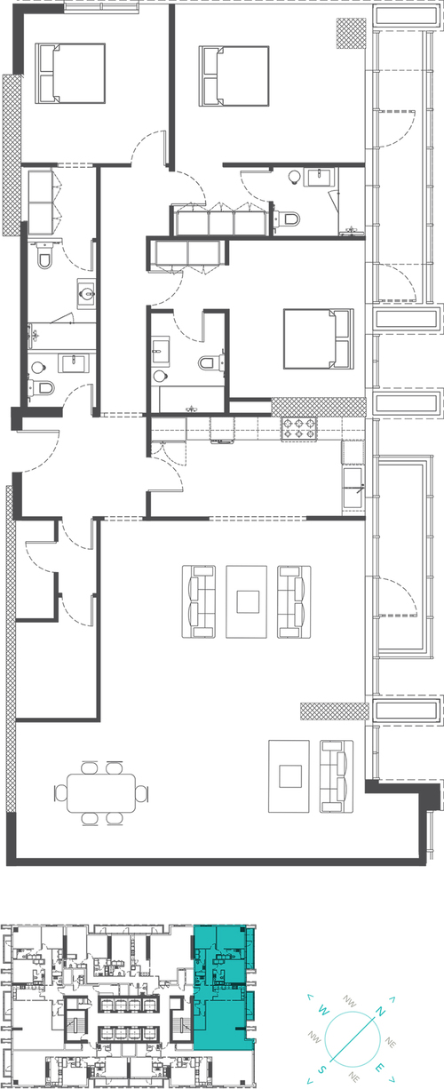 Floor Plans - Marina Arcade Dubai Marina by Madain Properties