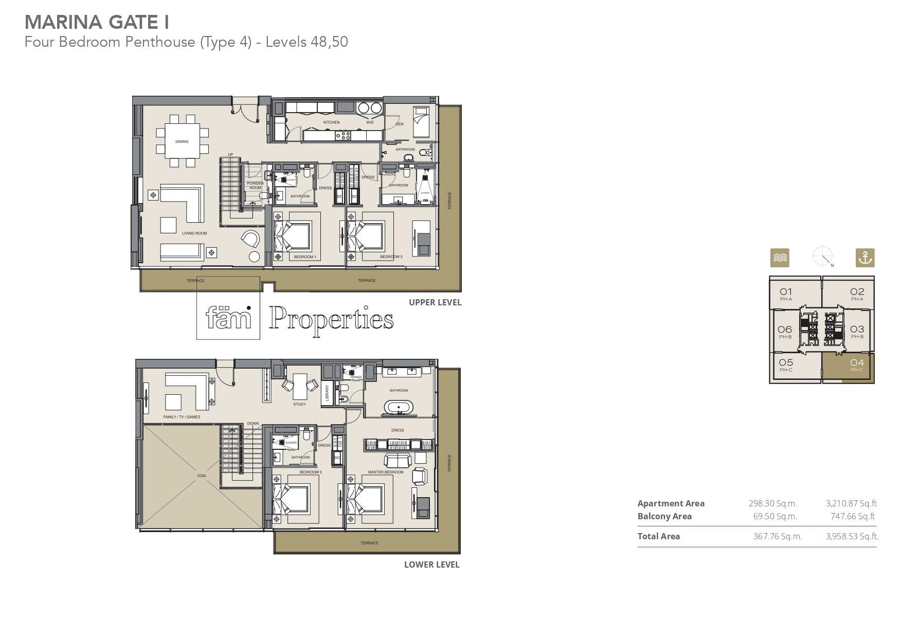 Floor Plans - Marina Gate Dubai Marina by Select Group