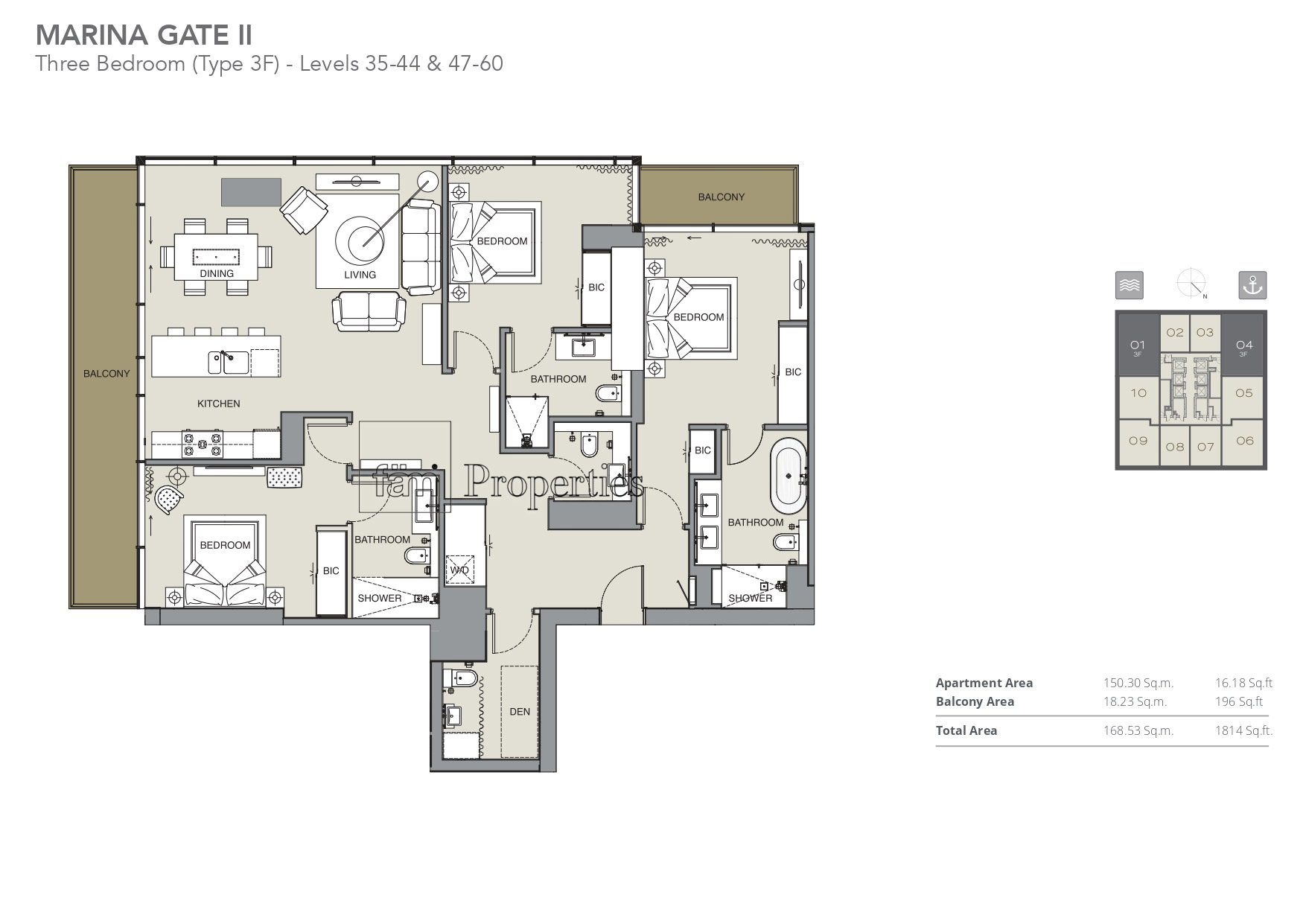 Floor Plans - Marina Gate Dubai Marina by Select Group