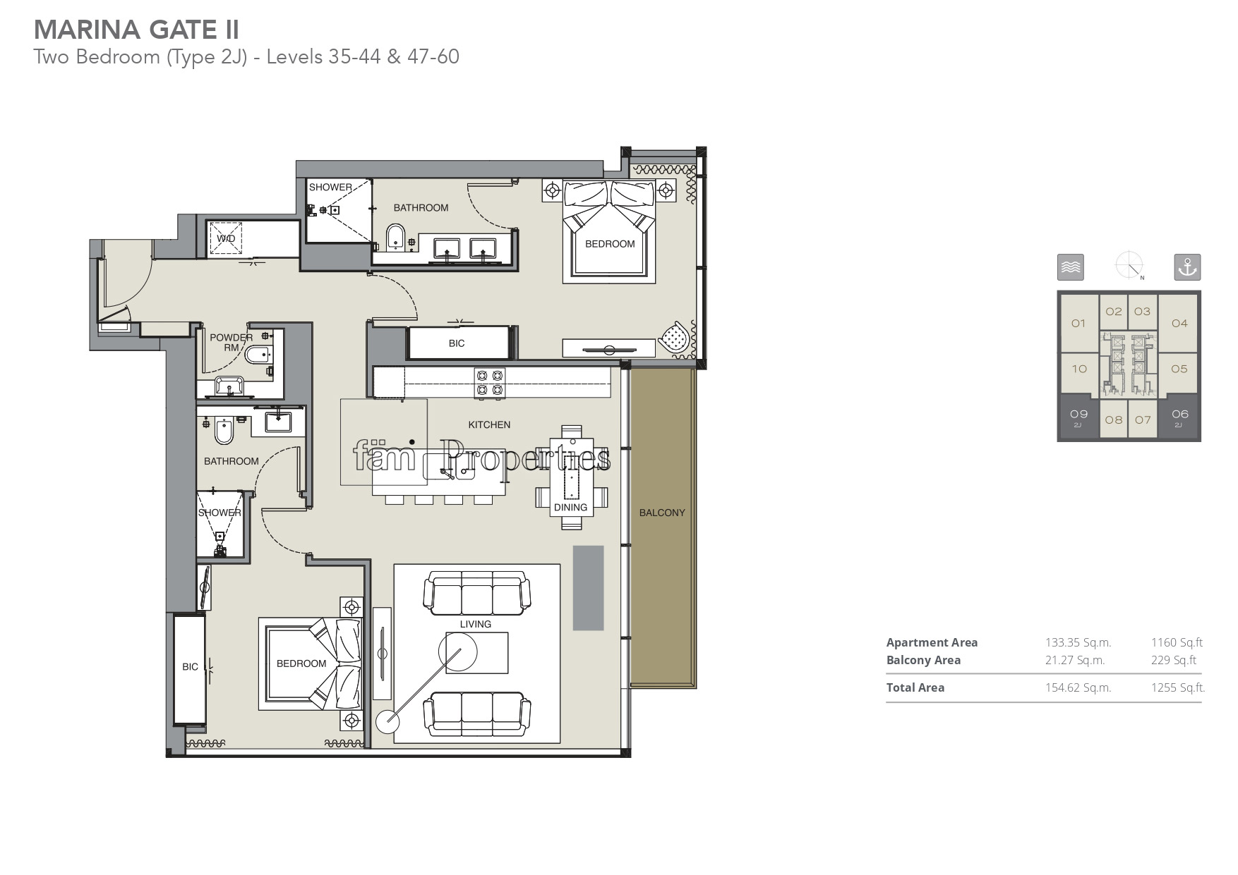 Floor Plans - Marina Gate Dubai Marina by Select Group