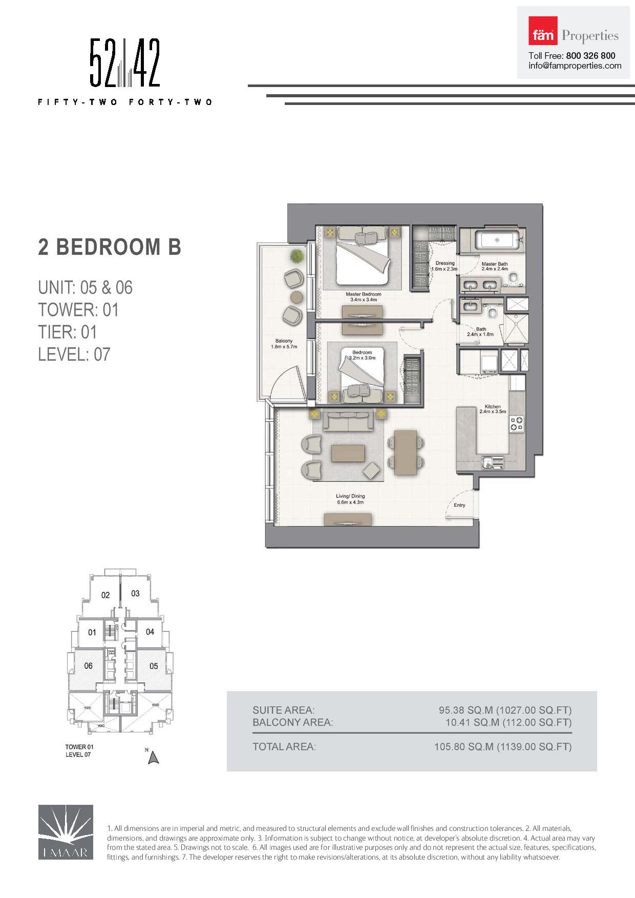 Floor Plans - 52-42 (Fifty Two Forty Two Tower) Dubai Marina by Emaar