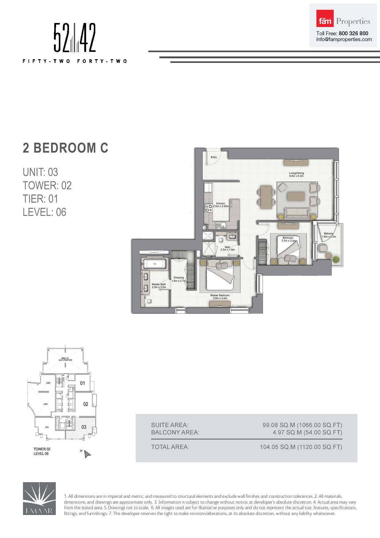 Floor Plans - 52-42 (Fifty Two Forty Two Tower) Dubai Marina by Emaar
