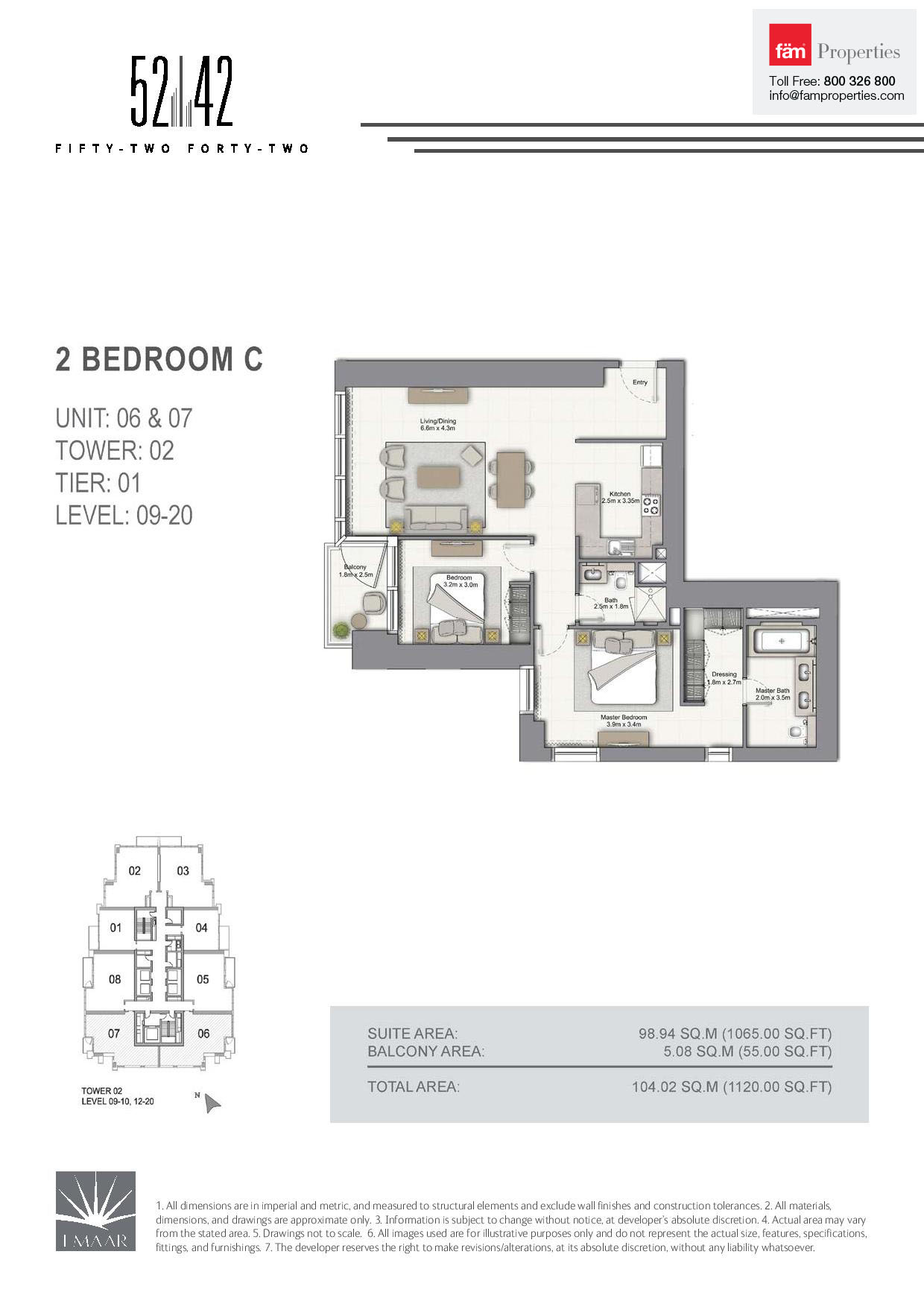 Floor Plans - 52-42 (Fifty Two Forty Two Tower) Dubai Marina by Emaar