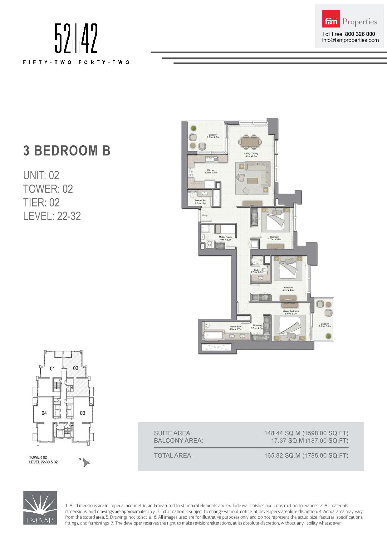 Floor Plans - 52-42 (Fifty Two Forty Two Tower) Dubai Marina by Emaar