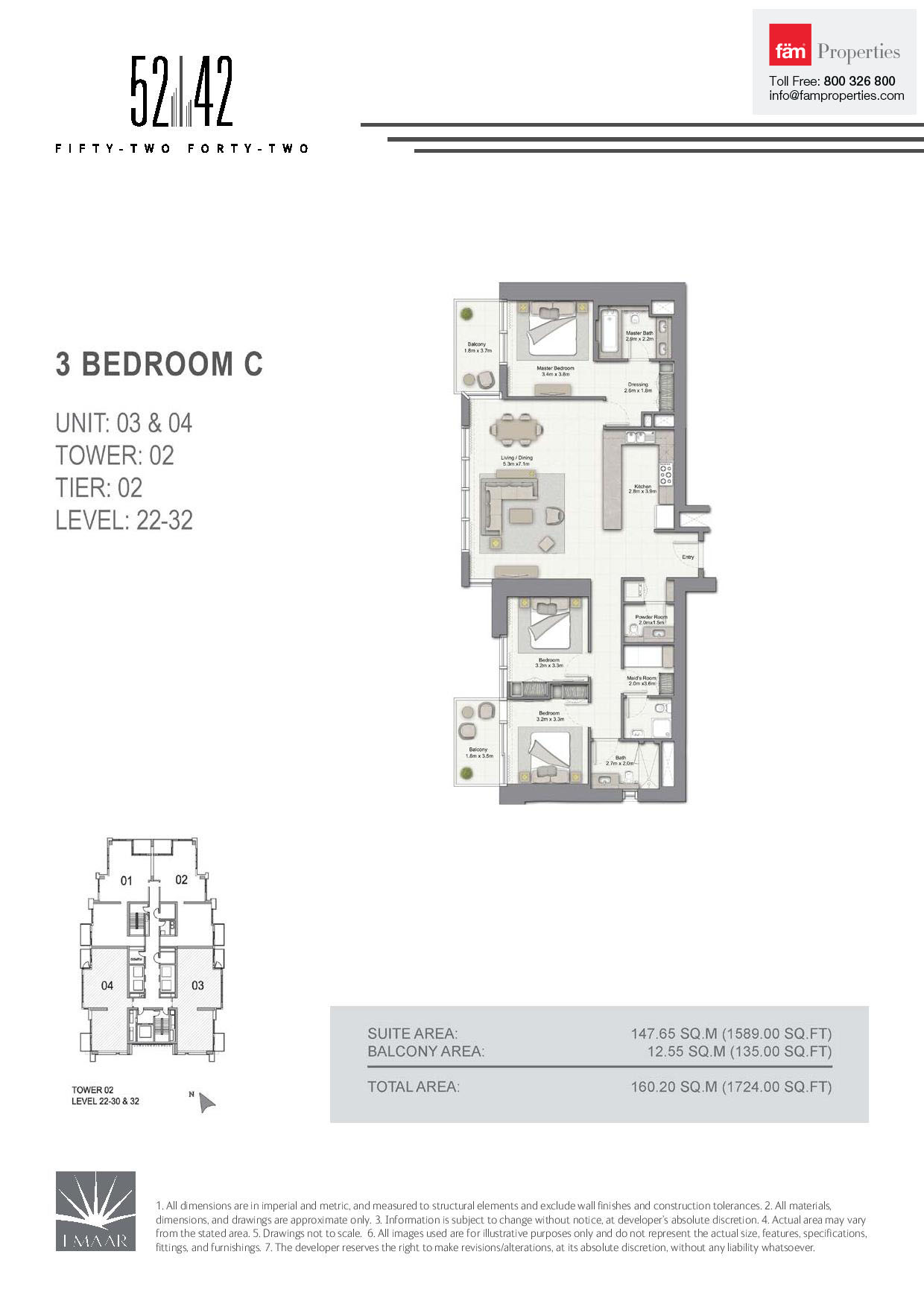Floor Plans - 52-42 (Fifty Two Forty Two Tower) Dubai Marina by Emaar