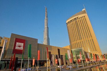 Dubai Mall location map in Downtown Dubai