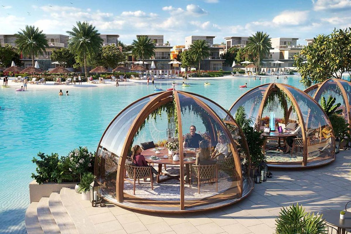 Damac Lagoons location map in Dubai Golf CIty